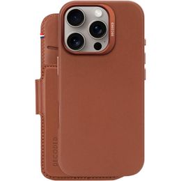 Decoded Smartphone-H&uuml;lle &raquo;Leather Detachable Wallet iPhone 16 Pro&laquo; Smartphones braun Leder Mikrofaser-Innenfutter sch&uuml;tzt vor Kratzern