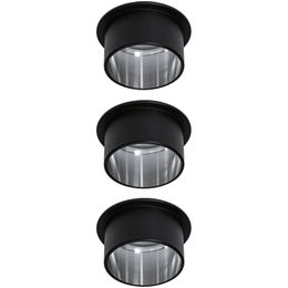Paulmann LED Einbauleuchte &raquo;Gil&laquo; LED-Modul 3 Stk. Warmwei&szlig; LED-Modul, 3-Stufen-dimmbar silber 3, &Oslash; 6,8cm, 3 Stk.