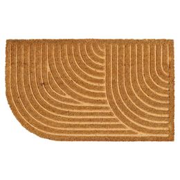 Astra Fu&szlig;matte &raquo;Coco Shape 008&laquo; rechteckig 15 mm H&ouml;he T&uuml;rmatte, Kokos, abgerundet, rutschfest braun Kokos B : 45cm 1 Stk., 15mm, L: 75cm