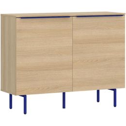 Tom Tailor HOME Kommode Sideboard mit 2 T&uuml;ren, Softclose,viel Stauraum mit Farbkick Holzwerkstoff, Melamin, Spanplatte B/H/T: 110cm x 89cm x 42cm, 