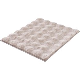 Kleine Wolke Badematte &raquo;Cloud, Badvorleger, Badezimmer Teppich&laquo; H&ouml;he 28 mm rutschhemmend beschichtet fu&szlig;bodenheizungsgeeignet Badteppich, Uni Farben, Hoch-Tief 