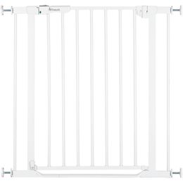 hauck T&uuml;rschutzgitter &raquo;Clear Step Autoclose 2, White&laquo; auch als Treppenschutzgitter verwendbar; 75-80, flacher Durchgang wei&szlig; B/H/T: 75cm x 77cm x 1,5cm 