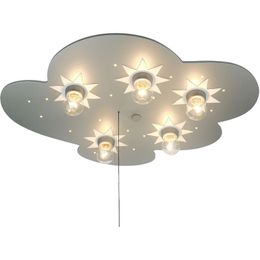 Niermann Deckenleuchte &raquo;Wolke, titan mit Sternen&laquo; E14 1 Stk. Kinderzimmer, Kinderlampe silber 5, H: 7cm, 1 Stk.