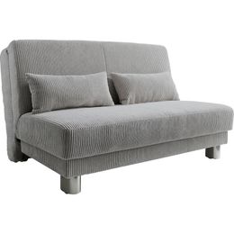 Home Affaire Schlafsofa &raquo;Gina&laquo; mit einem Handgriff vom Sofa zum Bett grau B/H/T: 140cm x 86cm x 195cm, Cord