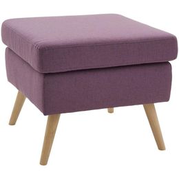OTTO home Hocker &raquo;Salla&laquo; Bezug auch in Luxus-Microfaser in Teddyfelloptik lila Samtcord (92% Polyester 8% Polyamid);Struktur (100% Polyester);Struktur