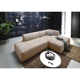 OTTO home 3-Sitzer &raquo;Leonardo&laquo; Ottomane mit XXL-Liegefl&auml;che beige B/H/T: 269cm x 70cm x 153cm, Struktur weich, Ottomane rechts