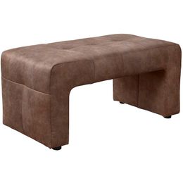 exxpo - sofa fashion Hockerbank &raquo;Barista Hockerbank mit hoher Bodenfreiheit&laquo; Sitz gepolstert,Breite ca.100 cm B/H/T: 104cm x 51cm x 55cm, Luxus-