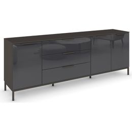 Rauch Kombikommode &raquo;Kommode T&uuml;rkommode Sideboard Kombikommode FLIPP mit Glasfront&laquo; Breite 200 cm mit 2 Einlegeb&ouml;den, 3-t&uuml;rig mit 3 Schubladen und Soft