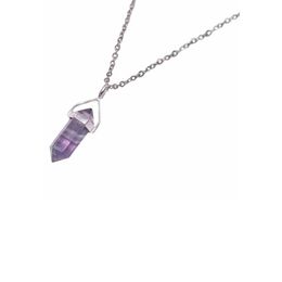 Firetti Damen Kette mit Anh&auml;nger &raquo;Schmuck Geschenk Hexagon&laquo; Made in Germany - mit Flourit lila Edelstahl, L: 55 B: 2mm