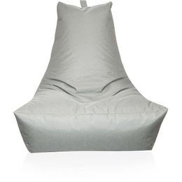 Kinzler Sitzsack &raquo;Lounge&laquo; 1 Stk. tlg. Loungesessel, Uni Farben, mit R&uuml;ckenlehne, Outdoor geeignet silber Polyester B/H/T: 100cm x 80cm