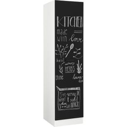 KOCHSTATION Vorratsschrank &raquo;KS-Trier&laquo; 50 cm breit, 200 cm hoch, mit Tafelfront zum beschreiben mit Kreide wei&szlig; Holzwerkstoff wei&szlig;, B/H/T: 50cm x 200cm