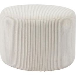 Salesfever Polsterhocker &raquo;Komfortabler Polsterhocker&laquo; Bezugstoff Oeko-Tex zertifiziert und PFC-frei beige Cordstoff (100% Polyester) B/H/T: 55cm x 