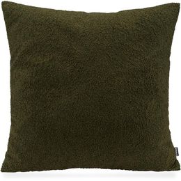 HOCK Dekokissen &raquo;Fino&laquo; Teddy-Pl&uuml;sch, w&auml;rmend, inkl. F&uuml;llung, Bezug mit Rei&szlig;verschluss gr&uuml;n Obermaterial: 100% Polyester. F&uuml;llung: 100% Polyester B/L: 60cm 