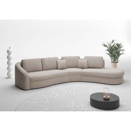 Sit & More sit&more Ecksofa &raquo;Jazz L-Form&laquo; In weiteren Gr&ouml;&szlig;en erh&auml;ltlich grau 100% Polyester B/H/T: 366cm x 88cm x 230cm, Luxus-Microfaser Euphoria, langer 
