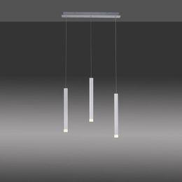 JUST LIGHT Pendelleuchte &raquo;BRUNO&laquo; LED-Board 1 Stk. Warmwei&szlig; LED grau 3, H: 120cm, 1 Stk.