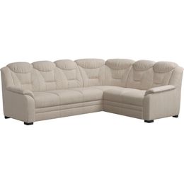 COTTA Ecksofa &raquo;Marcus L-Form&laquo; wahlweise mit Schlaffunktion & Stauraum beige 100% Polyester B/H/T: 263cm x 99cm x 211cm, Struktur soft, langer Schenkel
