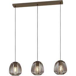 Eglo H&auml;ngeleuchte &raquo;ESPINAL Pendellampe - Stahl - E27 - 3X40W - IP20&laquo; E27 1 Stk. H&auml;ngelampe, Deckenlampe, Wohnzimmer, Esszimmer, L90 x B19,5 x H110 cm 