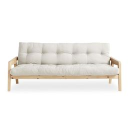 Karup Design Schlafsofa &raquo;Grab, inkl. Futonmatratze - aus massivem Kieferholz, 130x190 cm&laquo; Mit Holzstruktur, inkl. Futonmatratze, Liegefl&auml;che 130x190 cm beige B/H/T