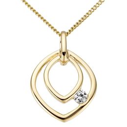 Firetti Damen Kettenanh&auml;nger &raquo;Schmuck Geschenk Gold 333 Halsschmuck Anh&auml;nger f&uuml;r Halskette&laquo; mit Zirkonia (synth.) gold Gelbgold 333, 0,8 g