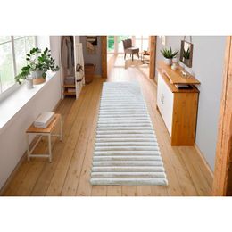 OTTO home Teppich &raquo;Melanie, Kunstfellteppich, besonders weich, Hoch-Tief-Effekt&laquo; rechteckig 28 mm H&ouml;he Kaninchenfell Optik, Wohnzimmer, Schlafzimmer, 
