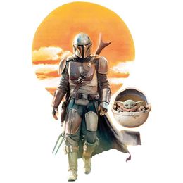 Komar Bild &raquo;Mandalorian The Child Family Trip&laquo; Disney Star Wars 1 Stk. tlg. Wandbild zur Dekoration im Kinderzimmer - ohne Rahmen bunt Holz, Papier B/H/T: 