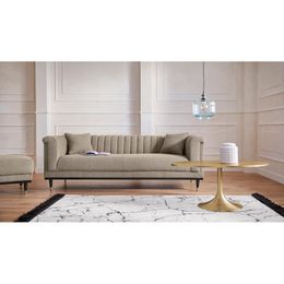 Home Affaire 3-Sitzer &raquo;Chamby New&laquo; im Boucl&eacute;-Strukturbezug mit Steppung im Lehnenbereich beige Boucl&eacute; (100% Polyester) B/H/T: 210cm x 71,5cm x 85cm