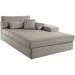 OTTO home Ottomane &raquo;Enid&laquo; einzeln stellbar oder als Teil eines Modulsofas, fester Sitzkomfort beige Baumwollmix (60% Baumwolle/40% Leinen);Struktur 
