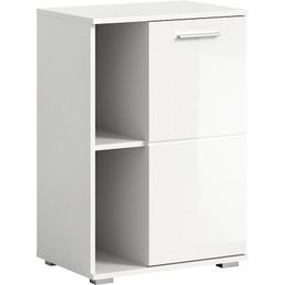 Home Affaire Schuhschrank &raquo;Valge, Breite 55cm, 1 T&uuml;r, 2 offene F&auml;cher,2 verstellbare Einlegeb&ouml;den&laquo; Schuhkommode, Schuhregal, Kommode, Anrichte, 