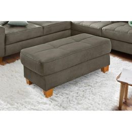 OTTO home Hocker &raquo;Puccini&laquo; mit Kontrastnaht braun Luxus-Microfaser Lederoptik (100% Polyester);Luxus-Microfaser ALTARA NUBUCK (100% Polyester) B/H/T: 