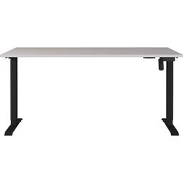 Germania Schreibtisch &raquo;Boras&laquo; Breite 120/140/160/180 cm, Metallgestell, elektrisch h&ouml;henverstellbar B/H/T: 180cm x 120cm x 80cm, Gestellfarbe schwarz