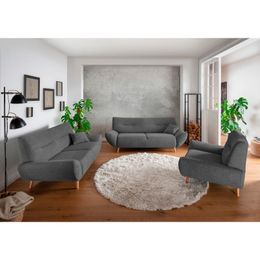 Home Affaire Polstergarnitur &raquo;Drago elegant und zeitlos, komfortabel, moderne Formensprache&laquo; Set, 3-Sitzer, 2-Sitzer und Sessel, 3 Stk. tlg. Set 3-2-1