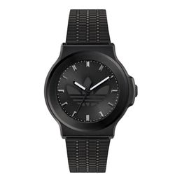 adidas originals Unisex adidas originals Quarzuhr &raquo;EXPRESSION THREE&laquo; Armbanduhr, Herrenuhr, Damenuhr, Edelstahlarmband, Leuchtzeiger schwarz 