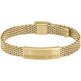 BOSS Herren BOSS Armband &raquo;ALEN&laquo; mit Emaille gold 20cm, Edelstahl
