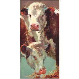 Artland Wandbild &raquo;Kauen und Schlucken&laquo; Haustiere 1 Stk. tlg. als Alubild, Leinwandbild in verschied. Gr&ouml;&szlig;en wei&szlig; B/H/T: 30cm x 60cm, Alu-Dibond-Druck 