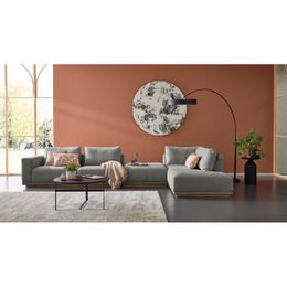Musterring Wohnlandschaft &raquo;JustB! PM200 bequem, wahlw. Sitzvorzug, Breite 395cm, Holzsockel&laquo; Anreihsofa Armlehne links, Eckteil rechts und Hocker. Ohne 