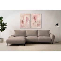 OTTO home Ecksofa &raquo;KELLIE, L-Form, 315 cm, verstellbare Armlehne, Metallf&uuml;&szlig;e,&laquo; wahlweise Recamiere links o. rechts, Chenille-Stoff, hoher Sitzkomfort 