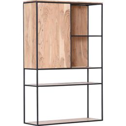 GUTMANN FACTORY Highboard &raquo;Porto&laquo; Vitrine, Breite 105 cm schwarz B/H/T: 105cm x 160cm x 35cm, Akazie