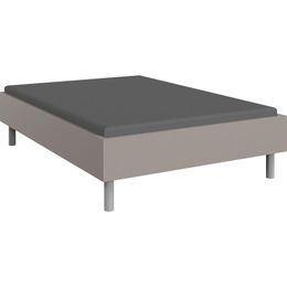 wimex Bett &raquo;Easy, gro&szlig;e Auswahl an Gr&ouml;&szlig;en und Farben, auch in Komforth&ouml;he&laquo; Made in Germany, ohne Kopfteil, ideal unter Dachschr&auml;gen oder Fenster grau 