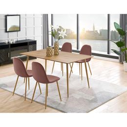 OTTO home Esszimmerstuhl &raquo;Eadwine, Stuhl, K&uuml;chenstuhl, 4-Fu&szlig; Stuhl&laquo; (Set) 2 Stk.Polsterstuhl mit Metallgestell, im 1er. 2er und 4er Set erh&auml;ltlich 