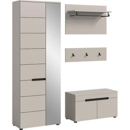 Home Affaire Garderoben-Set &raquo;REHAT, TOPSELLER!, 4-teilig, Breite 160cm, individuell stellbar&laquo; Set, bestehend aus: Garderobenschrank, Sitzbank, Paneel,