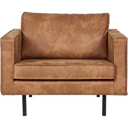 Woood Loungesessel &raquo;Rodeo Recycling-Lederfaser-Verbundstoff, H 85 x B 105 x T 86 cm&laquo; Tragkraft 120 kg, Gute Verschlei&szlig;festigkeit, Zickzack-Federung 