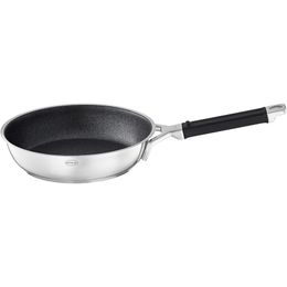 R&ouml;sle R&Ouml;SLE Bratpfanne &raquo;SILENCE PRO&laquo; Edelstahl 18/10 1 Stk. tlg. kratzfeste Premium-Antihaftversiegelung, Silikongriff, Induktion silber &Oslash; 24cm + H&ouml;he 10cm