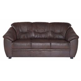OTTO home 3-Sitzer &raquo;Savona, B: 198 cm&laquo; mit Federkern braun B/H/T: 198cm x 90cm x 90cm, Microfaser