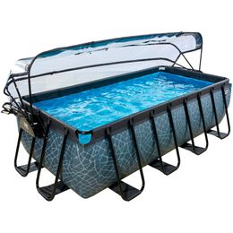 EXIT Framepool BxLxH: 200x400x100 cm, mit Abdeckung grau &Oslash;/B/H/L: Breite 200cm x H&ouml;he 100cm x L&auml;nge 400cm, 7.000 l