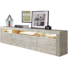 borchardt M&ouml;bel borchardt M&ouml;bel Lowboard &raquo;Santa F&eacute;, TV-Schrank 166 cm breit&laquo; Breite 166 cm grau Holzwerkstoff B/H/T: 166cm x 49cm x 35cm, 2 Stk., 2 Stk.