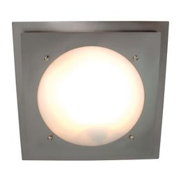 N&auml;ve n&auml;ve Deckenleuchte &raquo;Frauke&laquo; E27 1xE27/60W, s: 34 cm; h:8cm, Glasdeckenleuchte d: 34cm silber 1