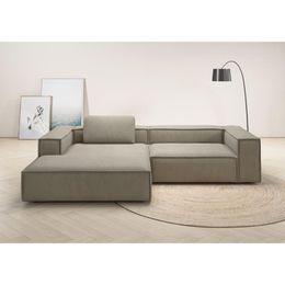 Home Affaire Ecksofa &raquo;Watertown, modernes XXL L-Form, 306 cm breit&laquo; Gro&szlig;z&uuml;giges Lounge-Sofa mit viel Platz f&uuml;r die Familie grau 100% Polyester B/H/T: 