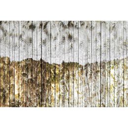 ARCHITECTS PAPER Fototapete &raquo;Atelier 47 Beachboard 1&laquo; Holz glatt Vlies, Wand, Schr&auml;ge, Decke gelb Vlies B/L: 4m x 2,7m