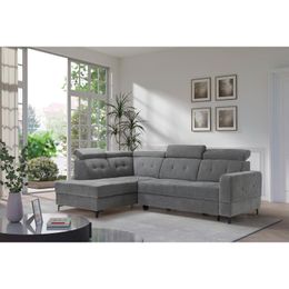 exxpo - sofa fashion Ecksofa &raquo;Monte, Kopfteile verstellbar, optional mit Bettfunktion & Bettkasten&laquo; L- Form, mit Kopfteilverstellung, optional 