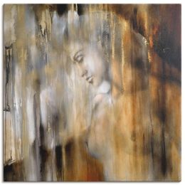 Artland Leinwandbild &raquo;Vera&laquo; Frau 1 Stk. tlg. auf Holzrahmen gespannt beige B/H/T: 50cm x 50cm, Leinwandbild Frau quadratisch, 1 Stk.